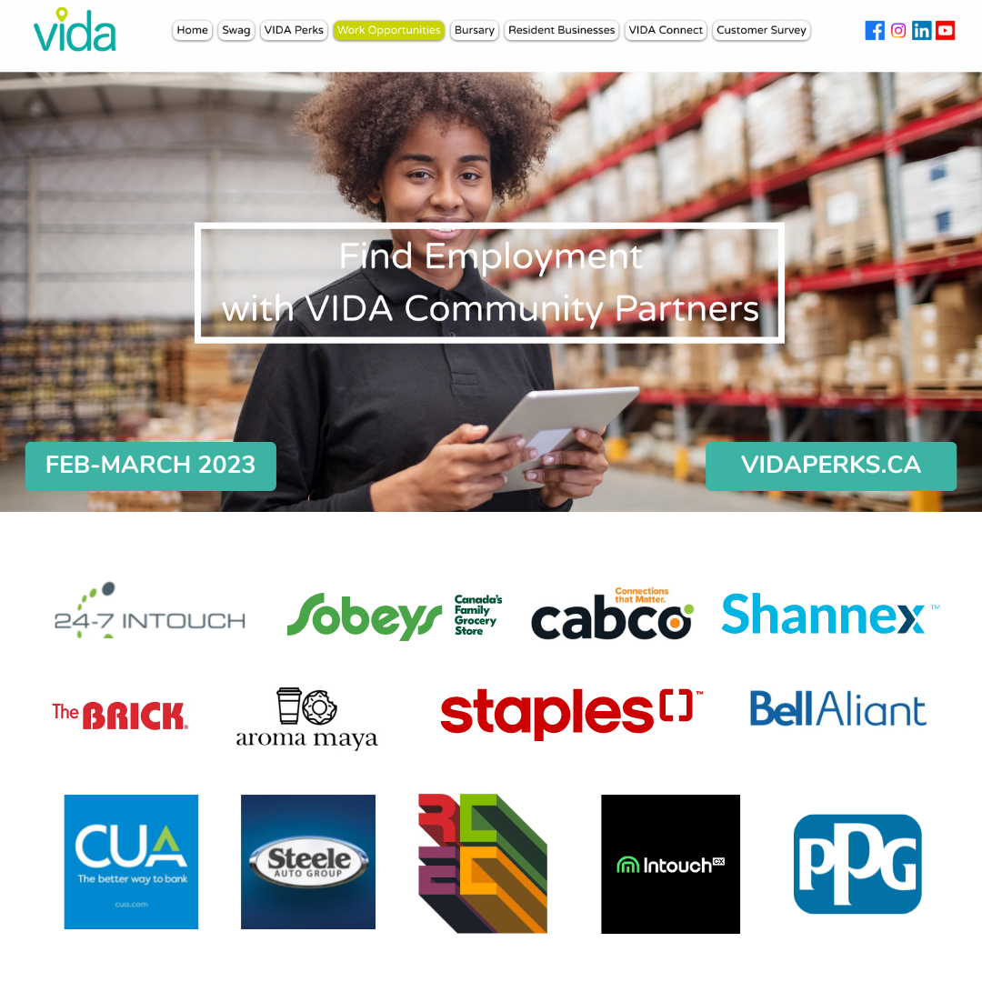 Feb-March 2023 | Work Opportunities with VIDA Community Partners | VIDA